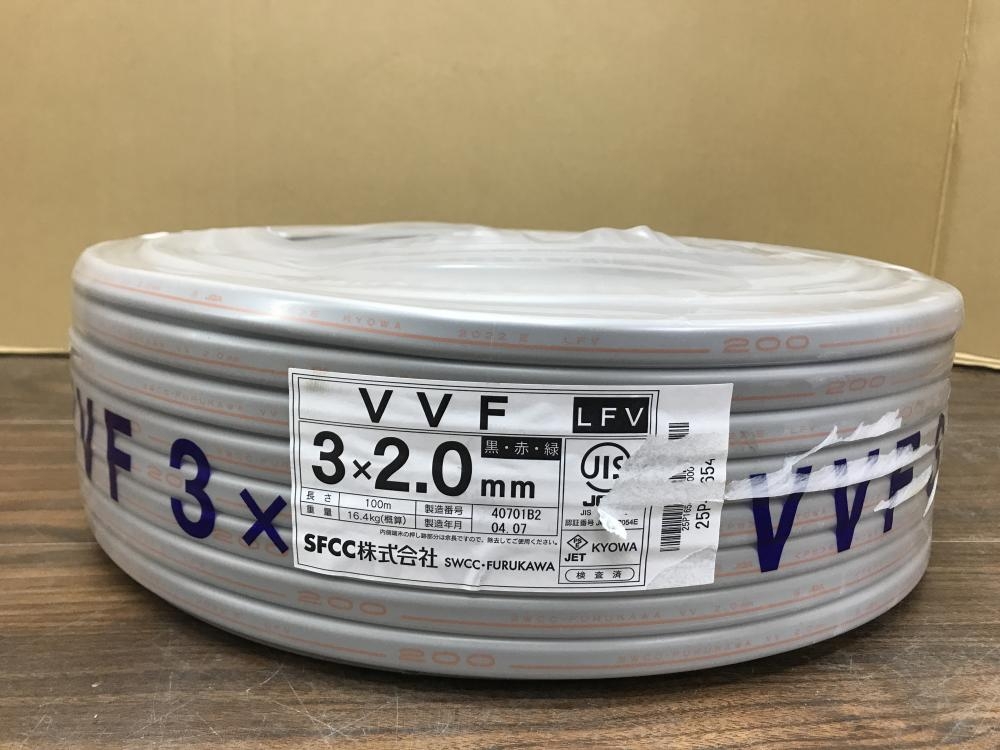 SFCC VVFケーブル 3×2.0mm 赤黒緑の中古 未使用品 《埼玉・草加》中古工具販売の専門店│ ツールオフ草加店｜中古工具販売のツールオフ